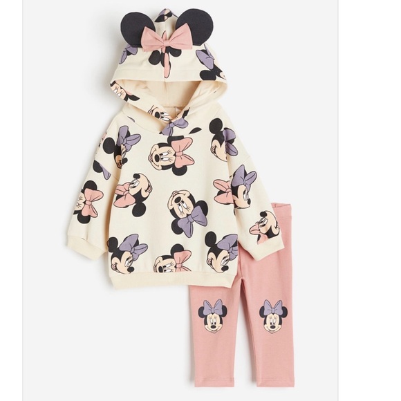 H&M | Matching Sets | Hm Baby Girl Disney Minnie Mouse Hoodie And ...